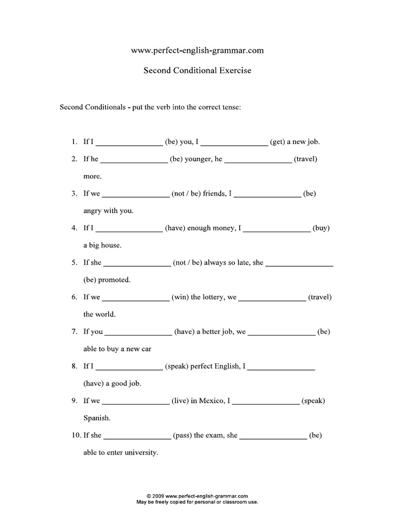 2nd Conditional | PDF