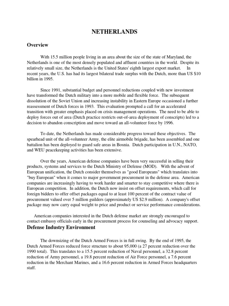 Overview - Netherlands | PDF