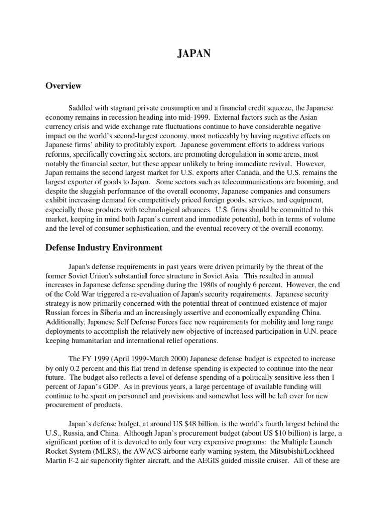 Overview - Japan | PDF