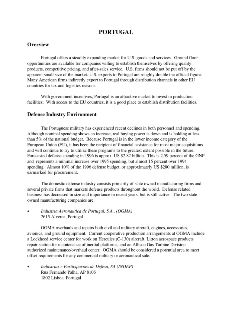 Overview - Portugal | PDF