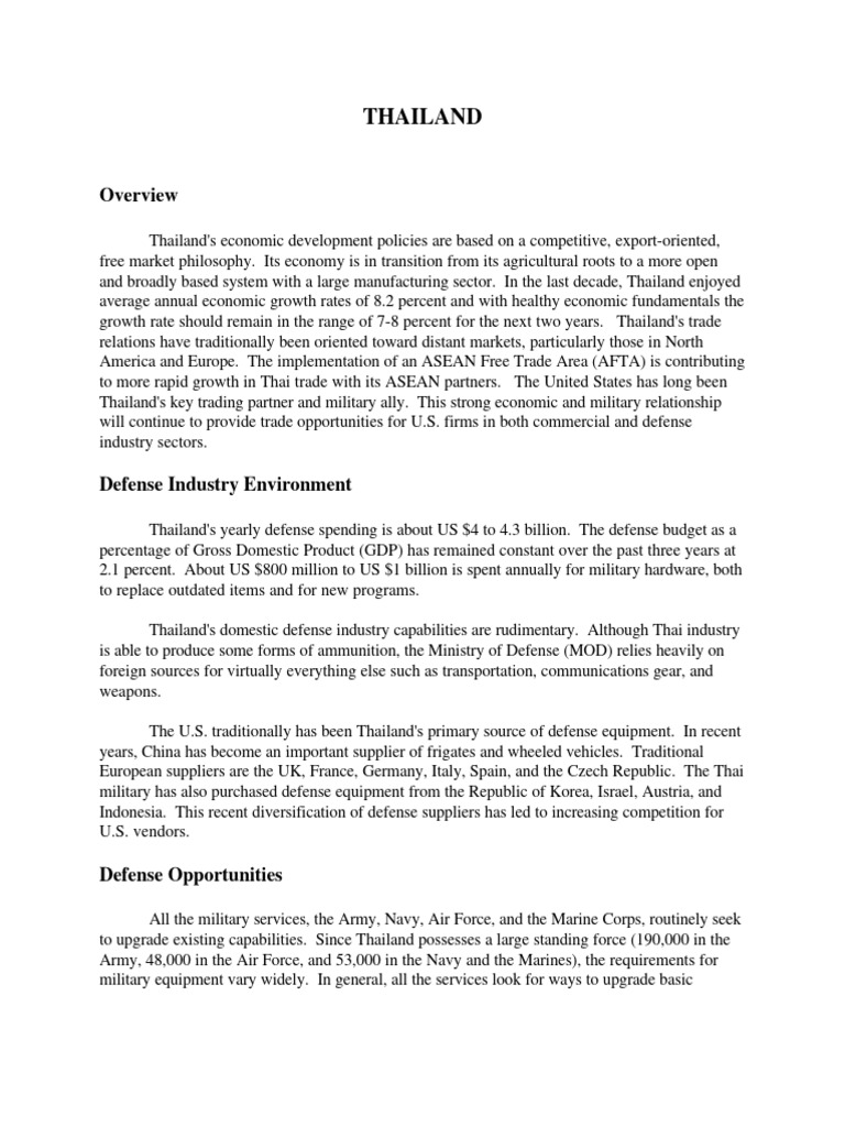 Overview - Thailand | PDF