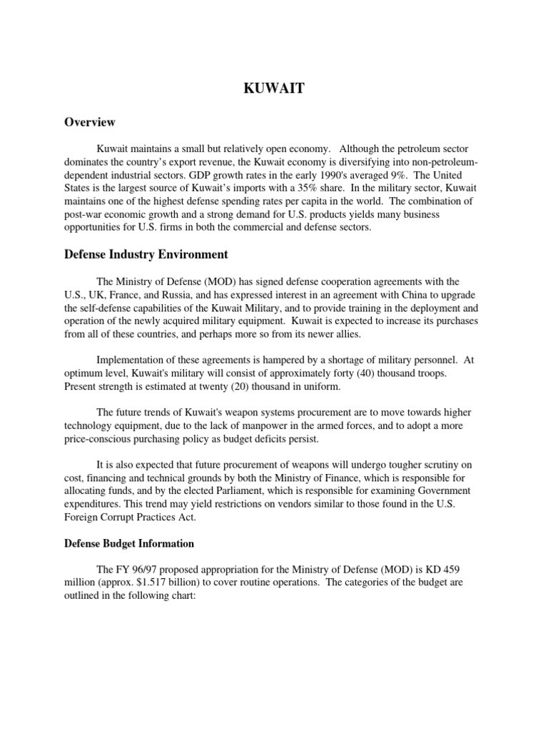 Overview - Kuwait | PDF