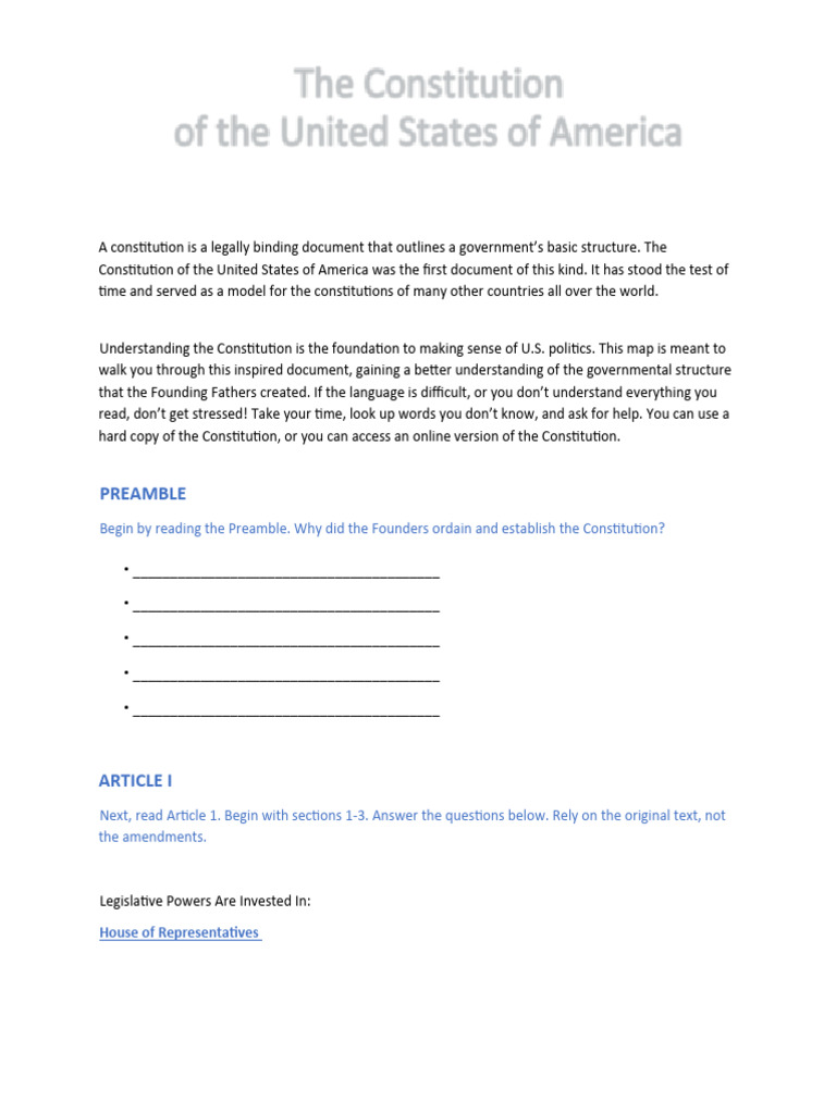 Mapping The Constitution V3 | PDF | U.S. State | Governance