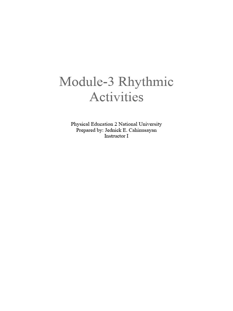 Cariñosa Dance Module Guide | PDF