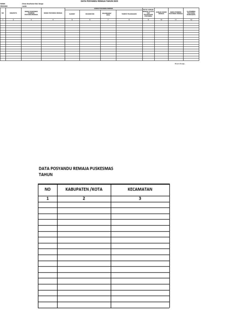 Form2 Utk Puskesmas | PDF