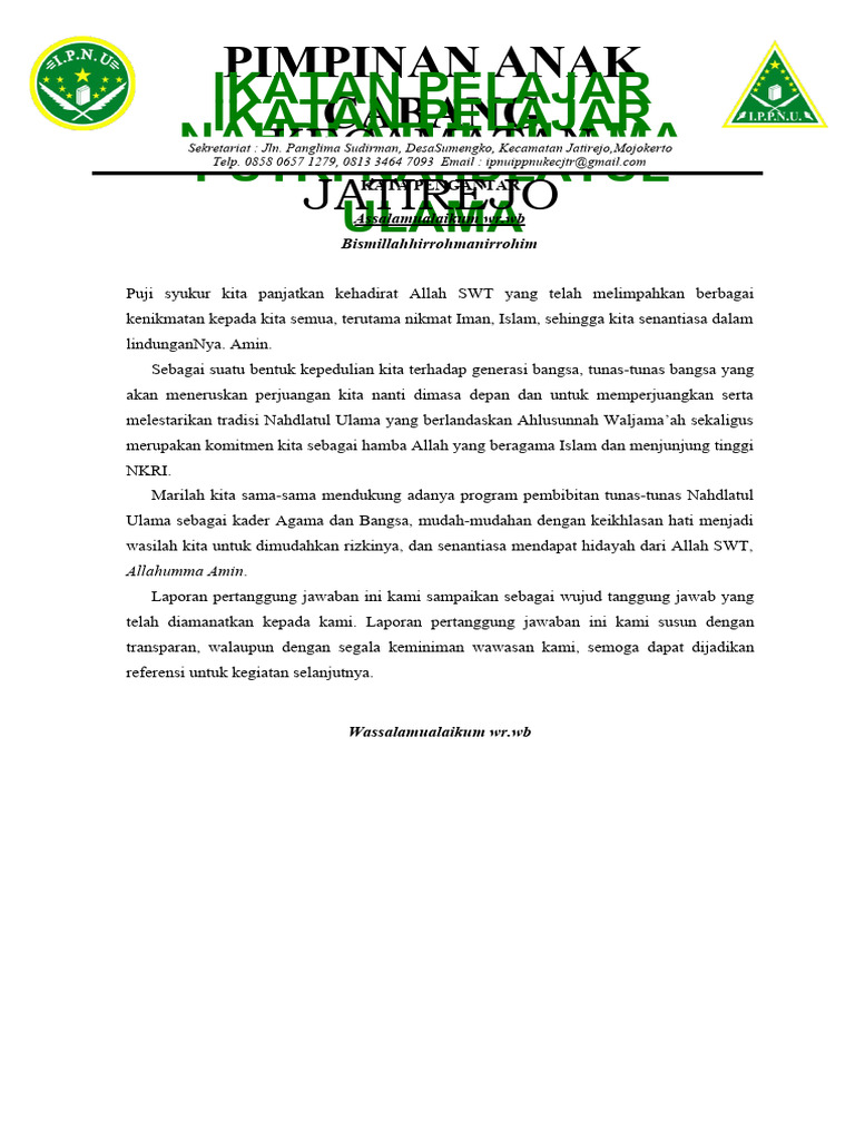 LPJ Harlah Dan Pelatihan Fotografi | PDF