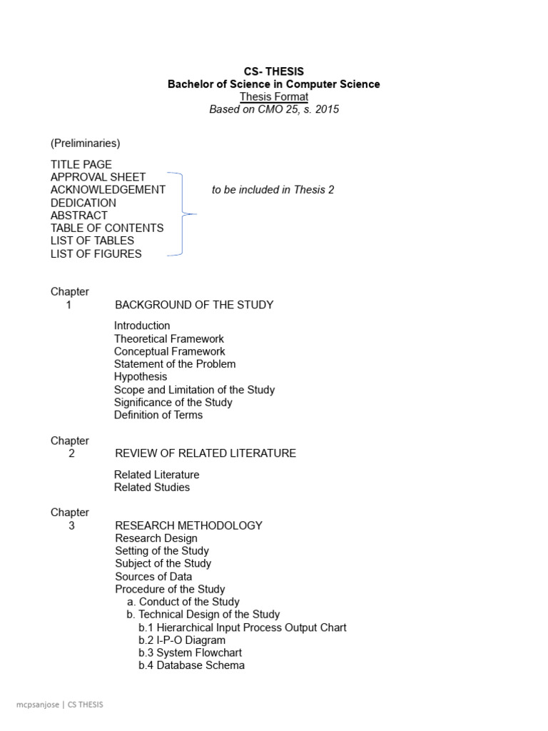 BSCS Thesis-Format | PDF | Theory | Thesis