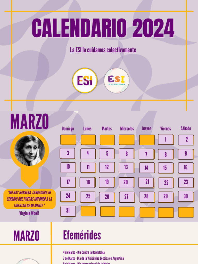 Calendario Esi 2024 | PDF