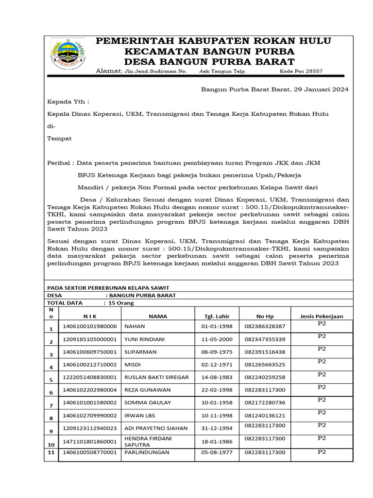 DBH Sawit 2024 | PDF