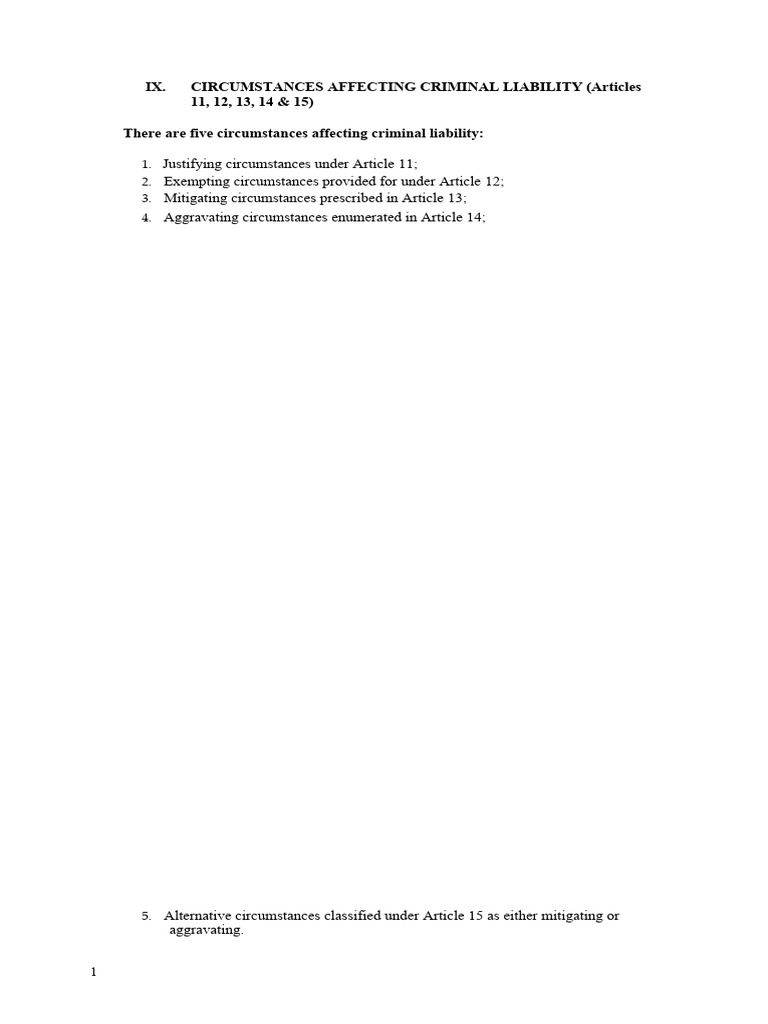 Notes On Art. 11 of The Revised Penal Code | PDF | Domestic Violence ...