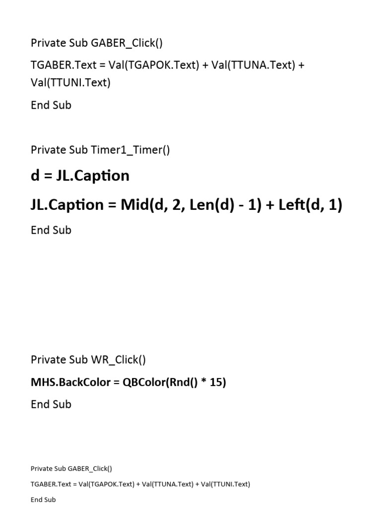 Private Sub Timer1 | PDF | Computing