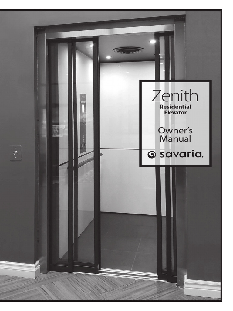 Zenith Elevator Owner's Manual | PDF | Elevator | Switch