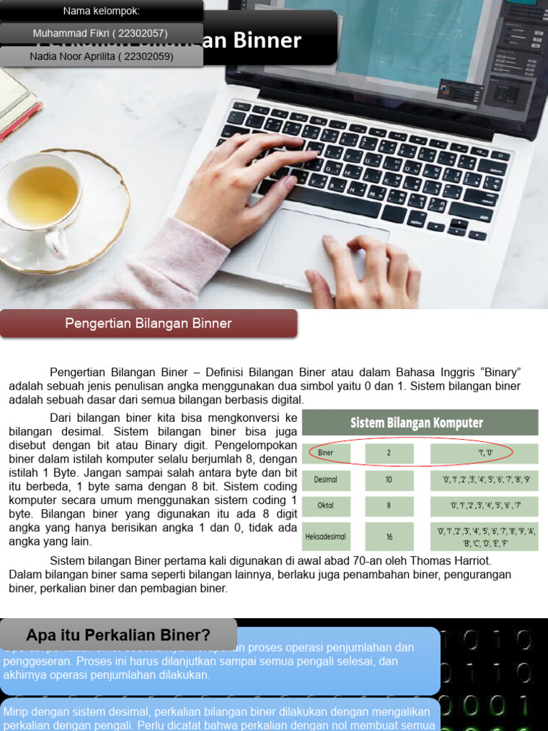Perkalian Bilangan Biner: Penjelasan dan Contoh | PDF