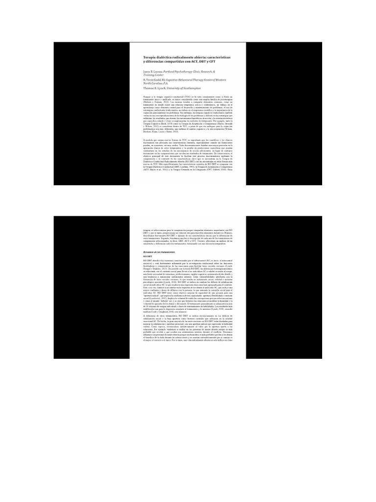 Dif Act DBT y Ro DBT | PDF