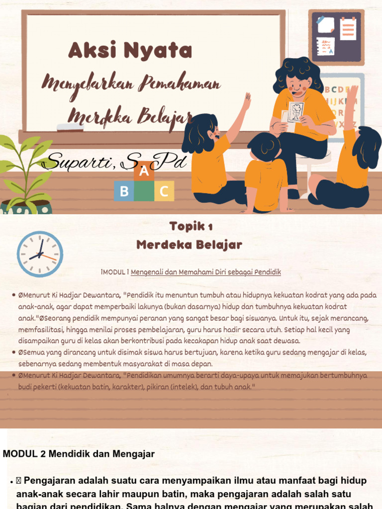 Topik 1 Merdeka Belajar Suparti - Compressed (1) - Compressed | PDF