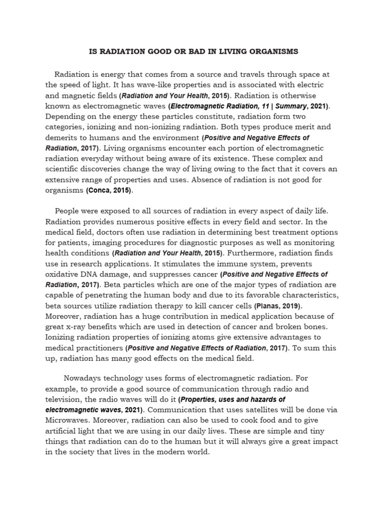 Radiation | PDF | Science & Mathematics