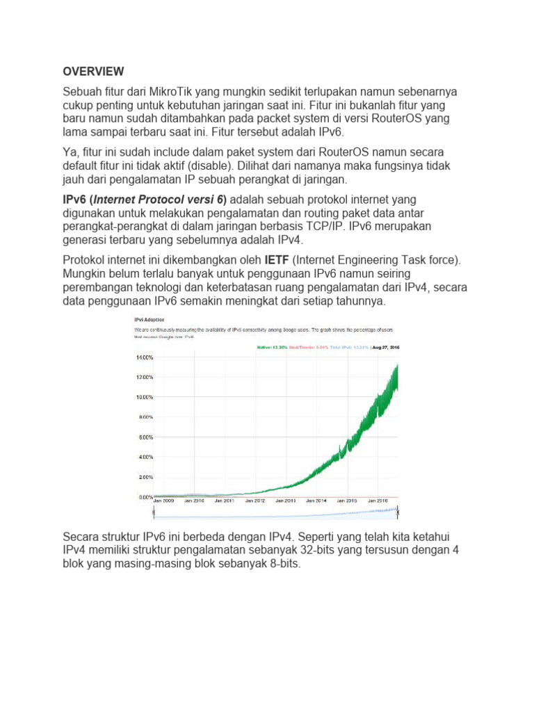 IPv6: Pentingnya dan Implementasinya | PDF | Komputer