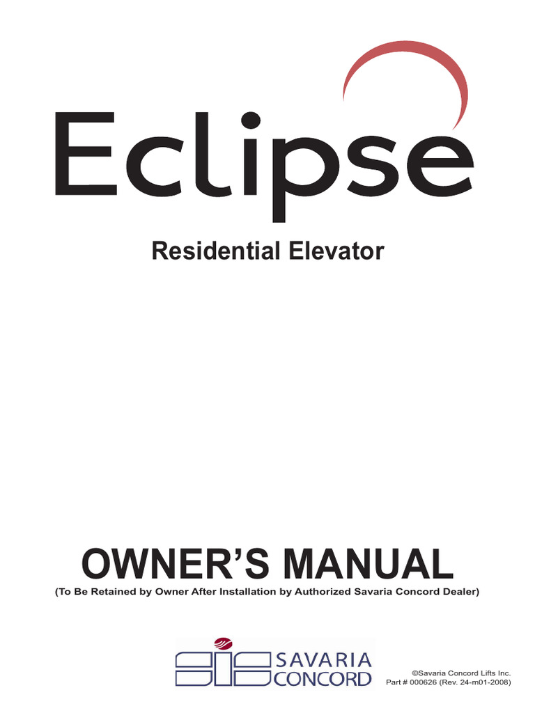 Eclipse User Manual | Download Free PDF | Elevator | Door