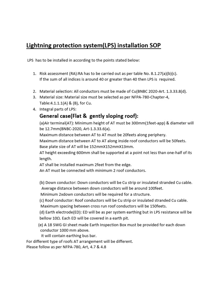 LPS Installation SOP | PDF
