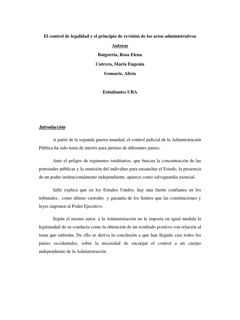Control de Legalidad | PDF | Legislación | Juez