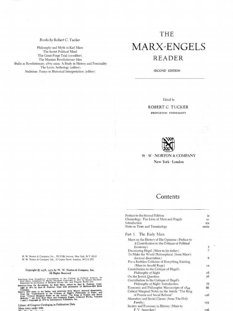 The Marx-Engels Reader | PDF