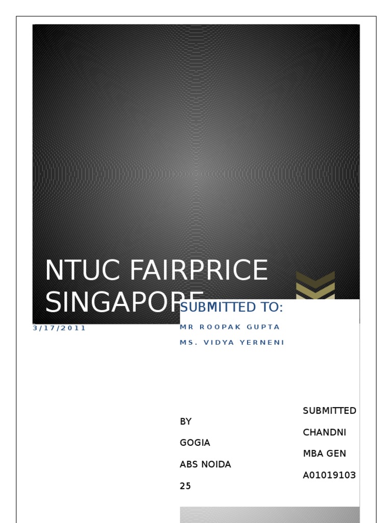 NTUC FairPrice: A Comprehensive Overview | PDF | Retail | Supermarket