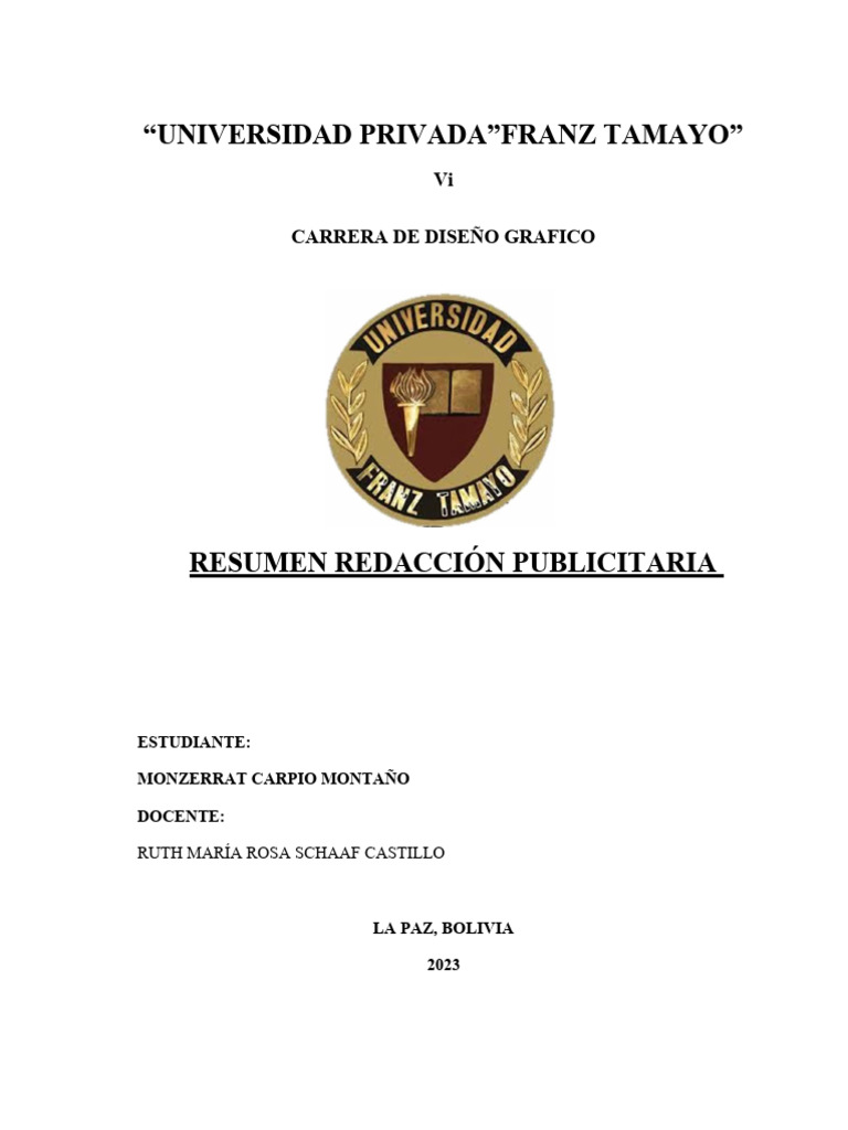 CARÁTULA UNIFRANZ | PDF