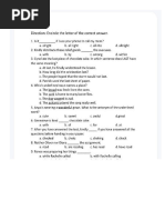 ELLNA Sample Answer Sheet | PDF