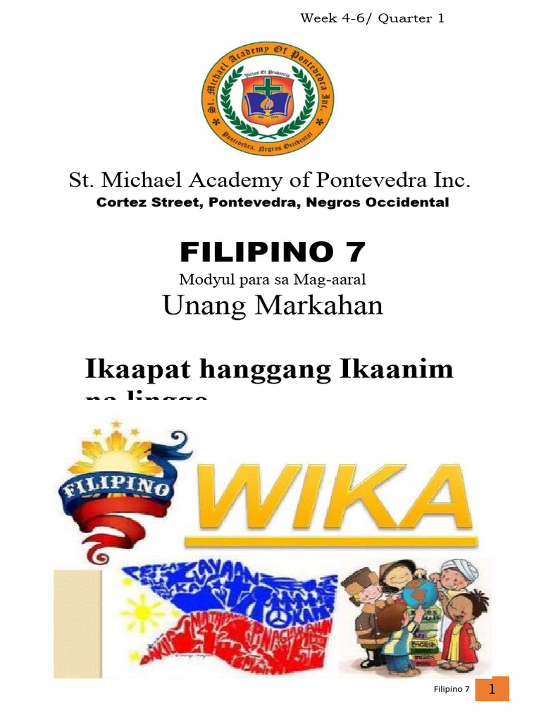 Week 4-6 Filipino Module | PDF
