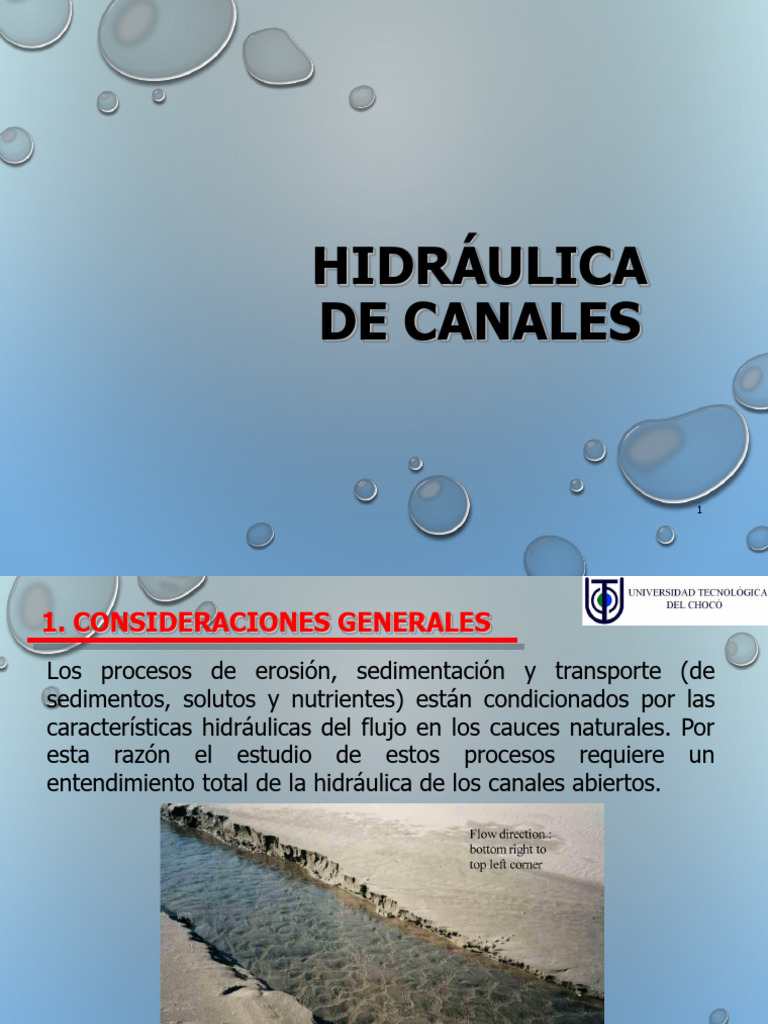 Clases de Hidráulica de Canales (Flujo Uniforme y Crítico) - Mejorada ...