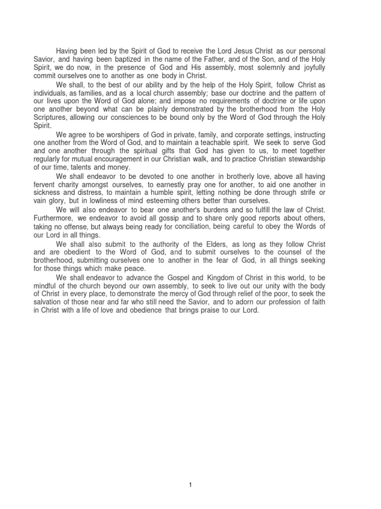 CCF Statement of Faith Overview | PDF | God The Father | Jesus