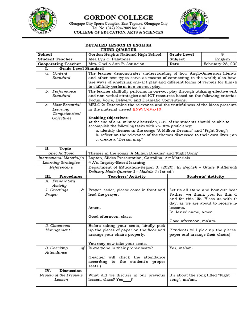 G9-DREAM-MAP-DLP | PDF