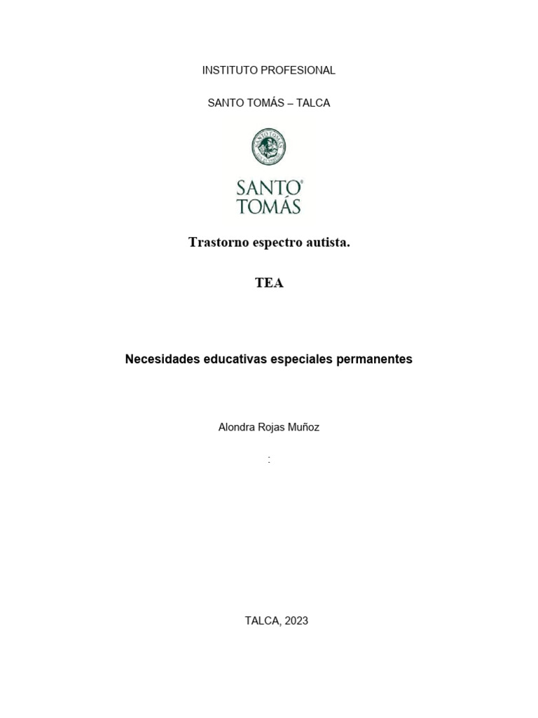 Informe TEA | PDF