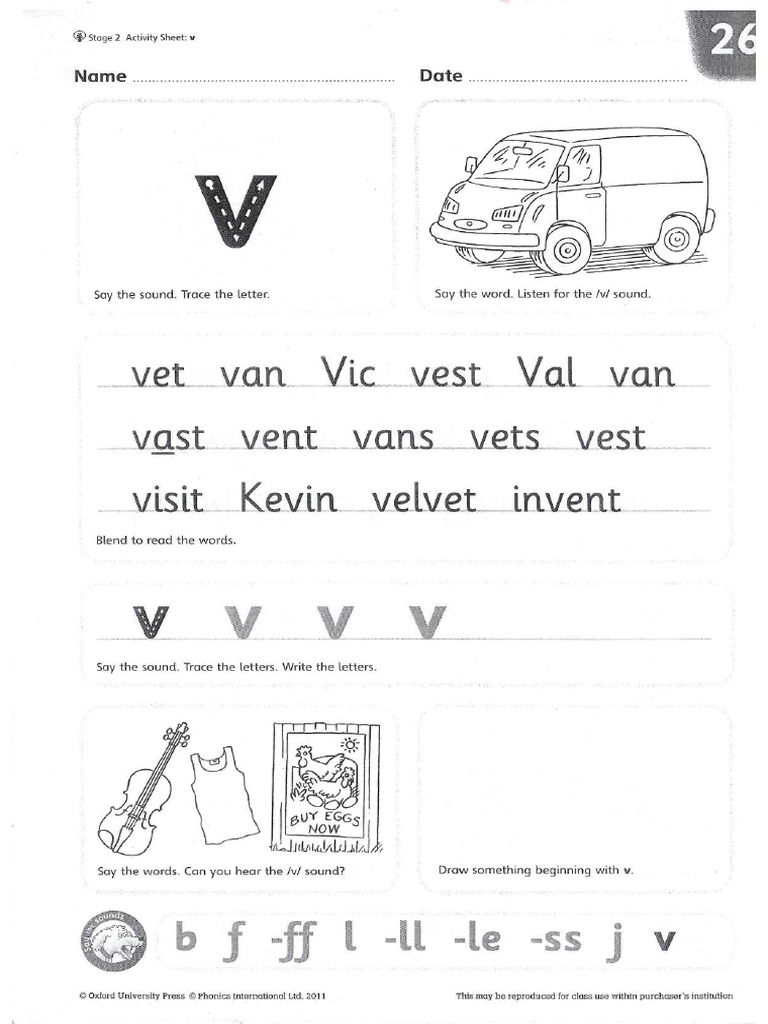Phonics V Sound | PDF