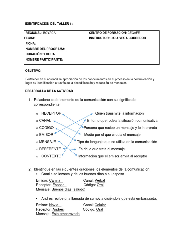 Taller Decodificar Mensajes | PDF Taller Decodificar Mensajes | PDF