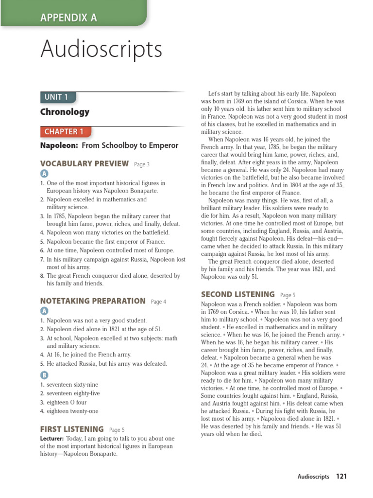 Audio Script Level 1 | PDF