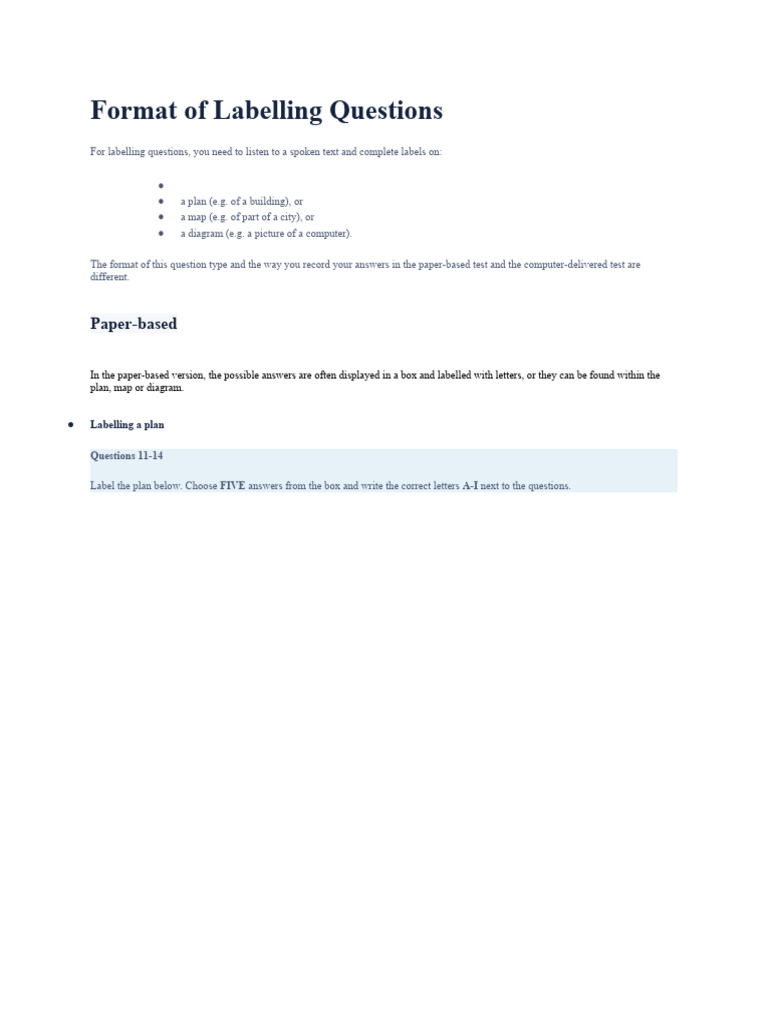 Format of Labelling | PDF