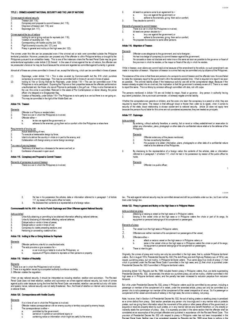 Criminal Law II Handouts 2 | PDF | Detention (Imprisonment) | Arrest
