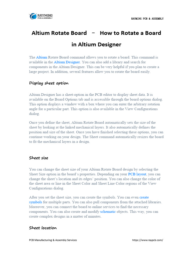 Altium Rotate Board - How To Rotate A Board in Altium Designer | PDF ...