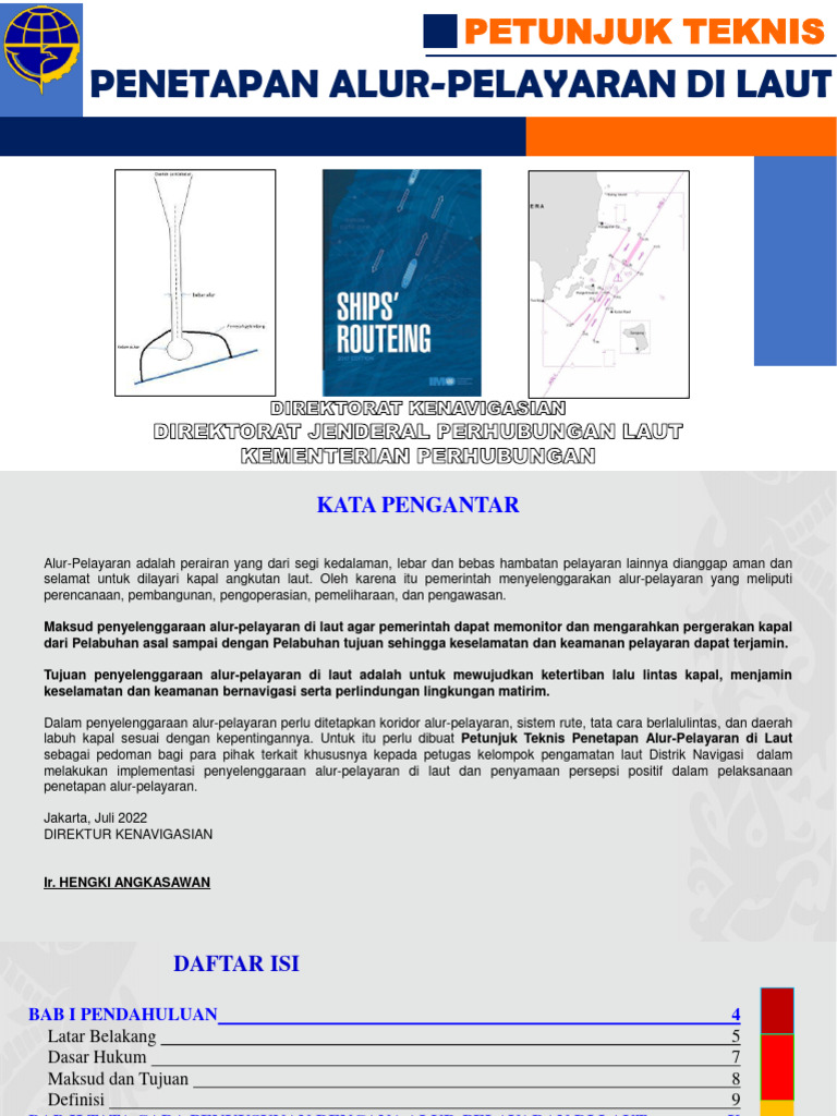Juknis Penetapan Alur Pelayaran Di Laut | PDF