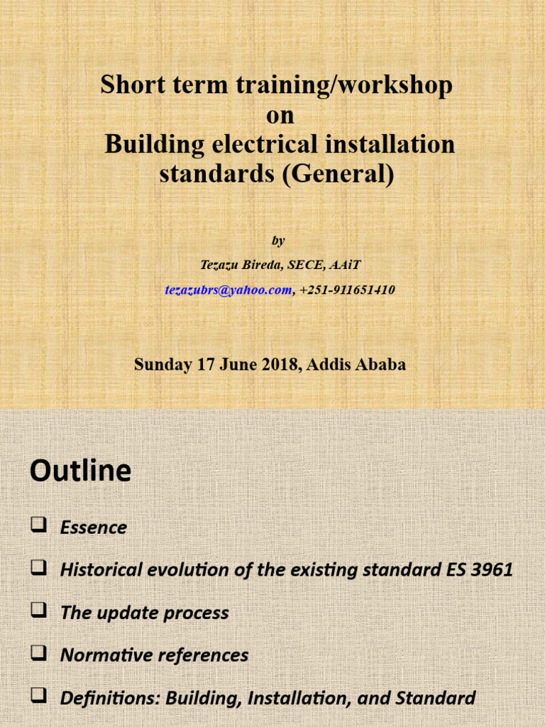 2 Building Electrical Installation Standards 12 June 2017 | PDF ...
