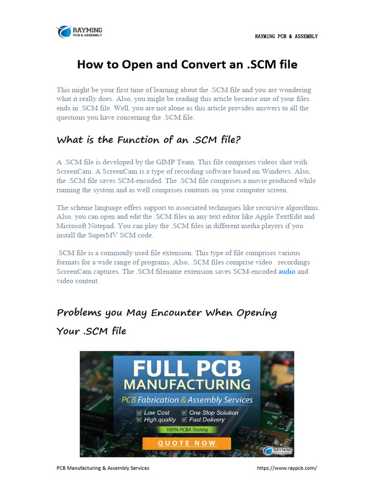 How To Open and Convert An .SCM File | Download Free PDF | Computer File | Version Control