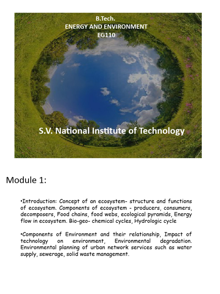 EEE Module 1 Ecology and Environment | PDF