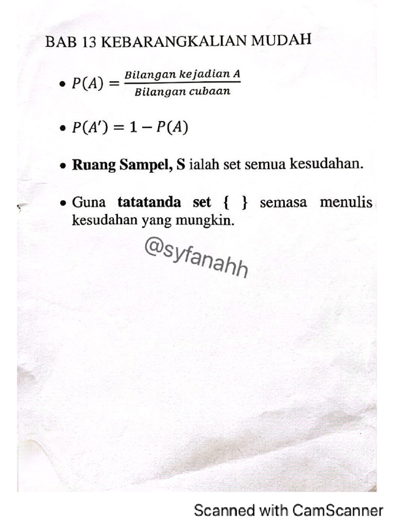 Set Nota Matematik Form 2 | PDF