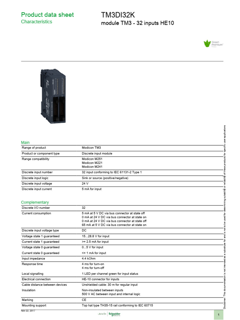 Distributed I - O - TM3DI32K | Download Free PDF | Logic Gate | Electric Power