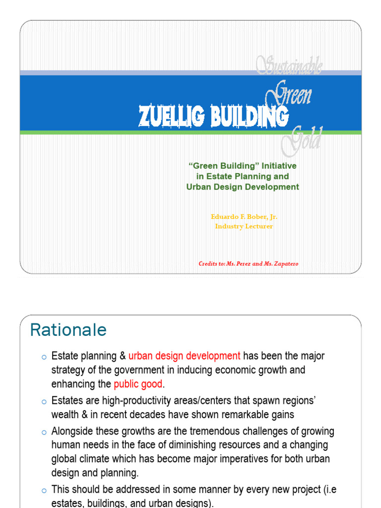 Zuellig Building Green Features Overview | PDF | Recycling | Sustainability