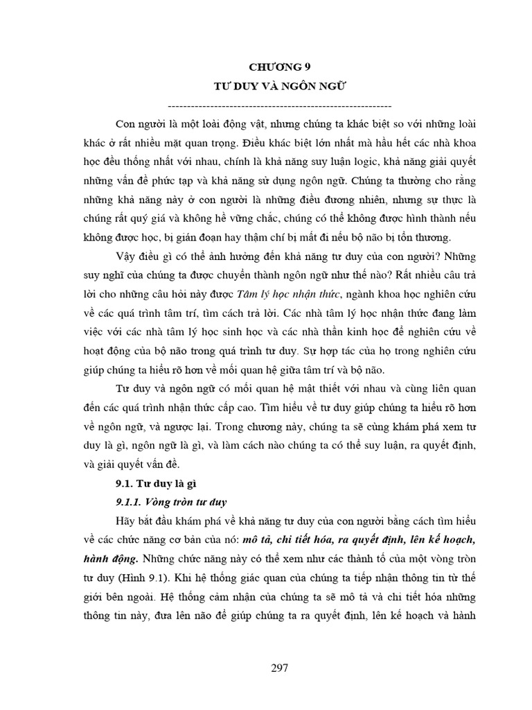 Chuong 9. Tu Duy Va Ngon Ngu | PDF