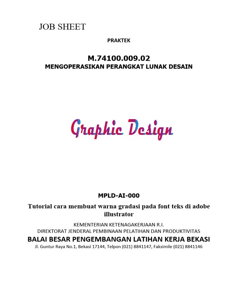 Tutorial cara membuat warna gradasi pada font teks di adobe illustrator ...