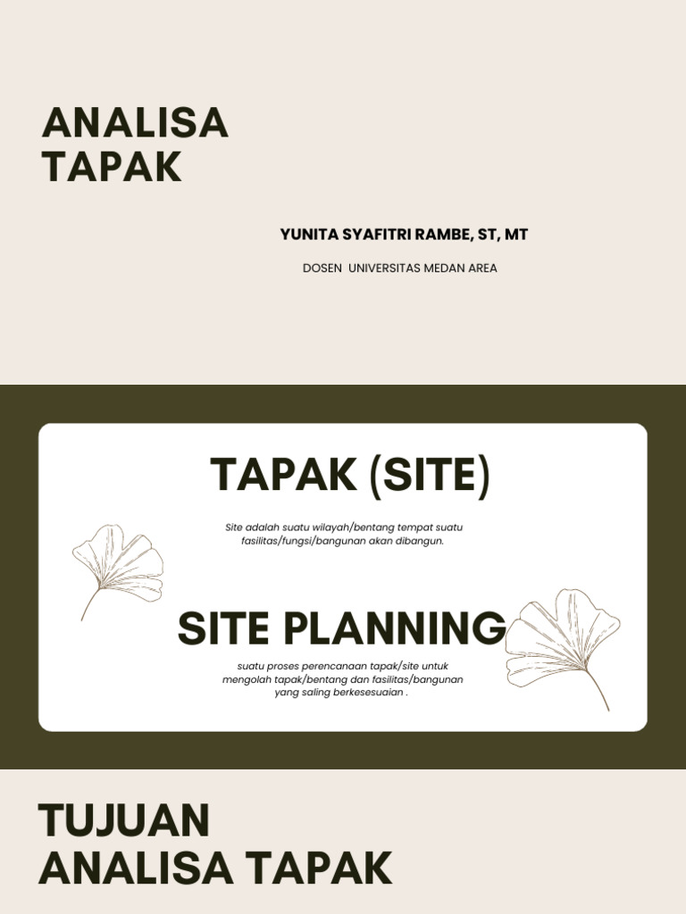 Analisa Tapak untuk Site Planning | PDF