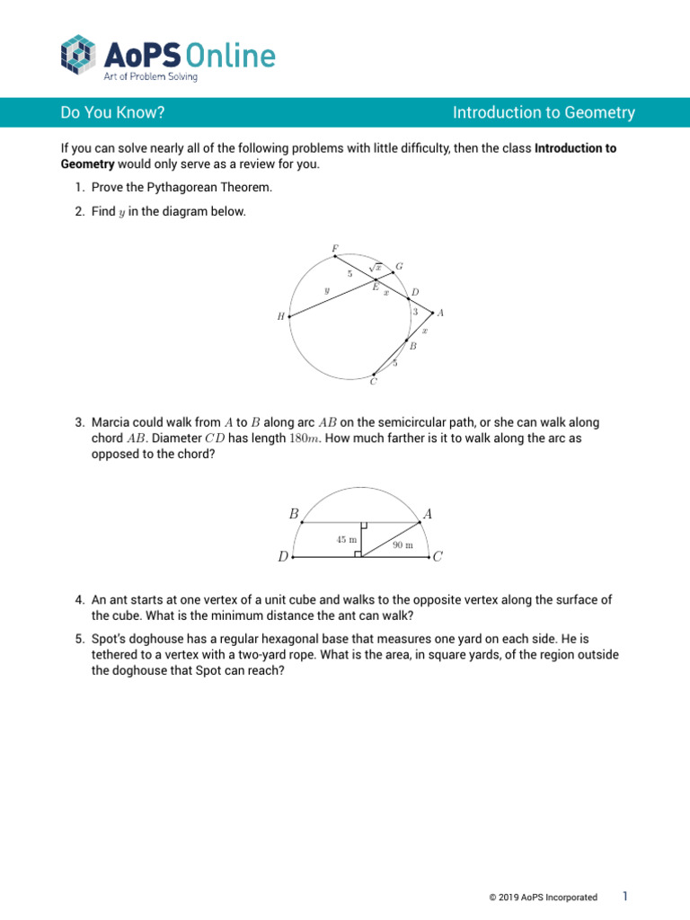 Intro Geometry Posttest | PDF